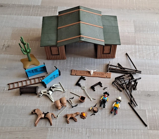 PLAYMOBIL 3768 SILVER RANCH western cow boy batiment /jpj27 EUR 50,00 ...