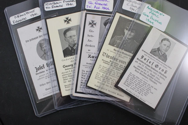 GERMAN WORLD WAR II WWII Military Soldier Death Cards $42.73 - PicClick CA
