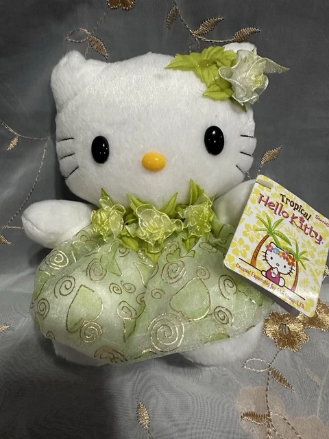 HELLO KITTY TROPICAL Plush Grass Skirt with Flowers with Suction Cup ...