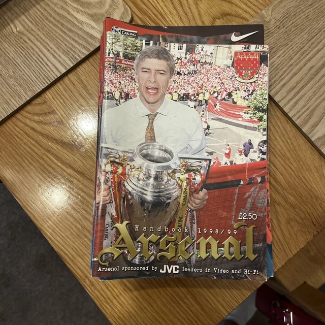 ARSENAL HOME PROGRAMMES 1998-1999 Inc Handbook Bundle £10.00 - PicClick UK