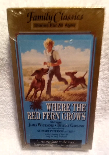 WHERE THE RED Fern Grows VHS Video James Whitmore Family Classic Wilson ...