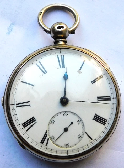 NO RESERVE HM 1876 Mining? Silver Pocket Watch Vintage Antique £4.99 ...