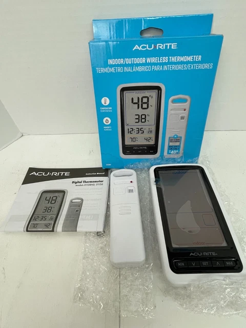 NEW ACURITE WHITE Indoor/Outdoor Wireless Digital Thermometer Models ...