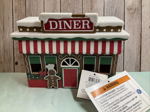 TARGET BULLSEYE LIGHT Up Christmas Village Diner 2025 NWT £14.32 ...