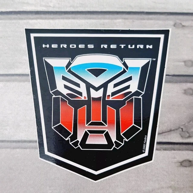TRANSFORMERS &HEROES RETURN& Sticker 2002 Hasbro G1 Autobot Logo Retro ...