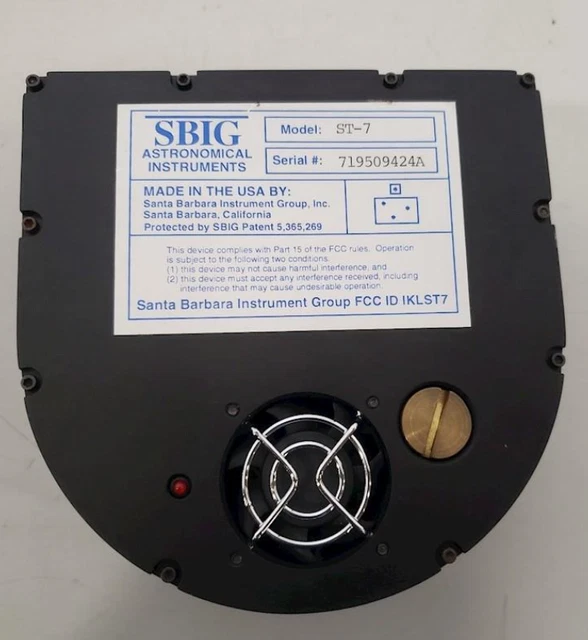 SBIG ST-7 CCD Astro Imaging Cam, filtro CFW-8 con estuche, PS, adaptador, cables, funda EUR 1. ...