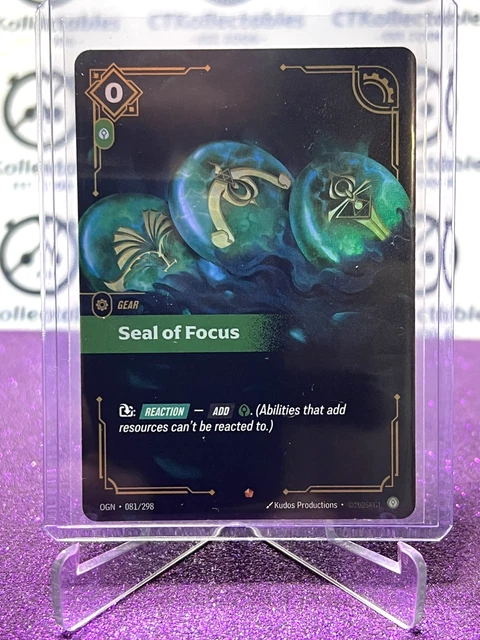 2025 RIFTBOUND LEAGUE Of Legends Seal Of Focus # 081/298 Foil Trading ...