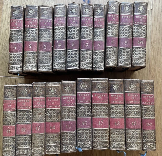 JEAN-JACQUES ROUSSEAU, ŒUVRES complètes Ledoux et Tenré 1819 ...
