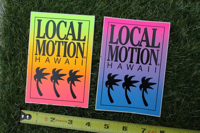 LOCAL MOTION HAWAII Surfboards Neon 80's LM1 Vintage Surfing STICKER ...