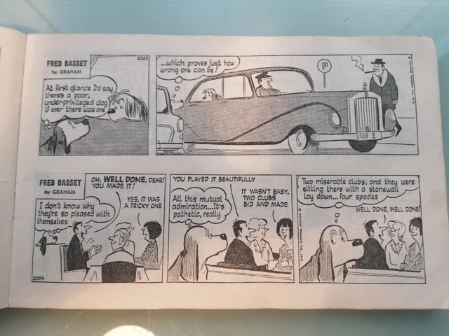 1971 CIRCA FRED BASSET Cartoon Book 150 Cartoon Strips Daily Mail ...