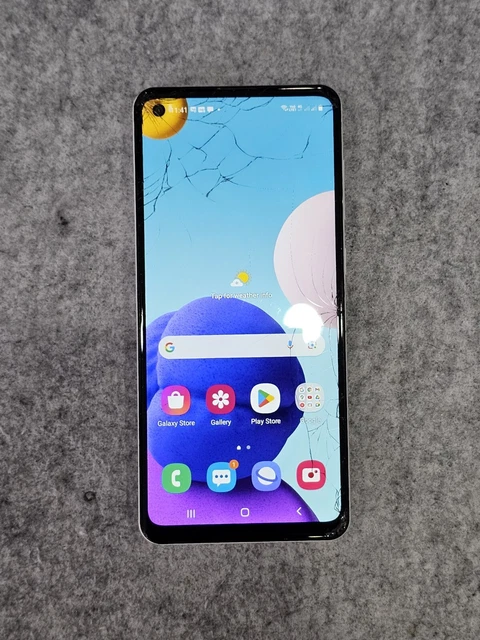 SAMSUNG GALAXY A21S SM-A217F/DSN - 64GB - (Unlocked) CRACKED SCREEN £49 ...