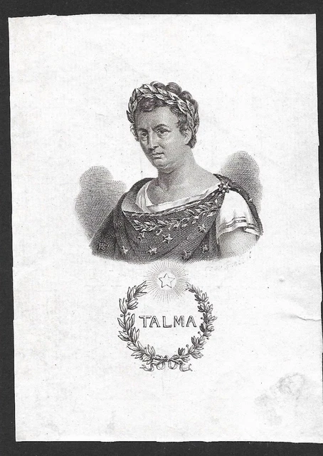 TALMA 5 PORTRAITS GRAVURES XIXème siècle ACTEUR THEATRE COMEDIE ...