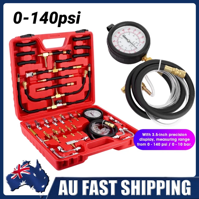 UNIVERSAL FUEL PRESSURE Tester Gauge Car System Pump Injection Test Kit ...