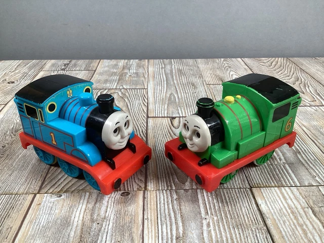 2 X THOMAS The Tank Engine Pull Back & Go Trains - Percy & Thomas ...