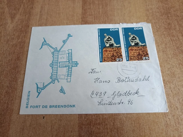 ERSTTAGSBRIEF MAHN- UND Gedenkstätten mit DDR 1410 als waagerechtes ...