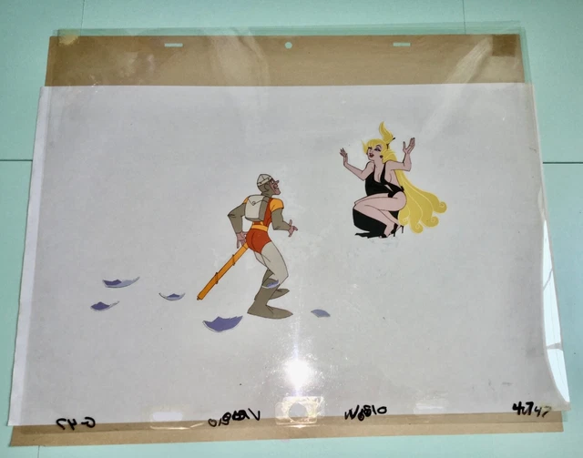 Original Don Bluth Dragons Lair Art Animation Cel Dirk And Princess 5475
