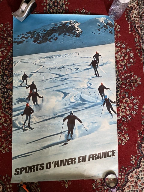 AFFICHE ANCIENNE ORIGINALE - Sports d’hiver en France EUR 80,00 ...