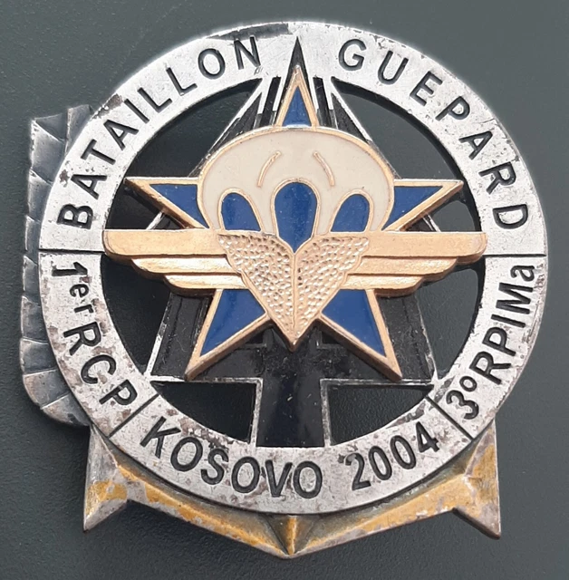 INSIGNE 1° RCP 3° RPIMa Parachutiste Bataillon GUEPARD KOSOVO ORIGINAL ...