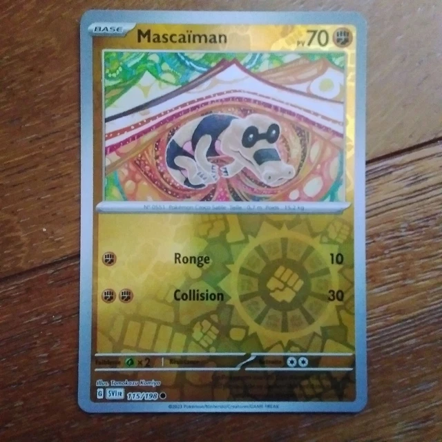 CARTE POKÉMON MASCAÏMAN 115/198 reverse EV1 Ecarlate et Violet FR EUR 1 ...