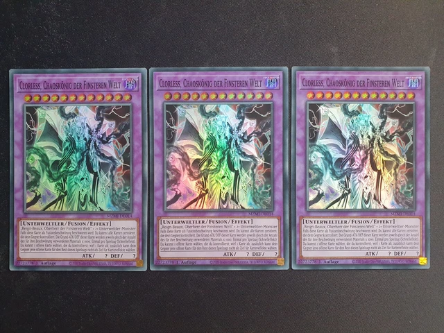 3X YU-GI-OH! MZMI-DE014 Clorless Il re del caos del mondo oscuro SR ...