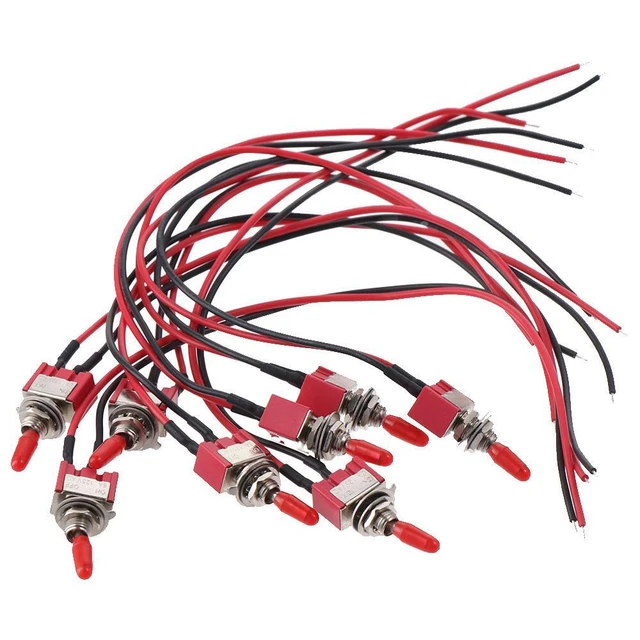 1/8PCS SPST MINIATURE Toggle Switch MTS-101 Rocker Switch Dash ...