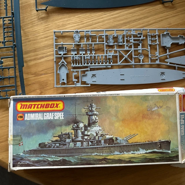 MATCHBOX ADMIRAL GRAF Spee 1:700 scale waterline model ship kit PK-161 ...