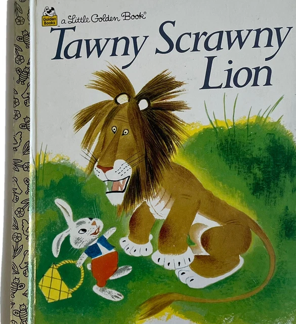 BOOK VINTAGE 1999 A Little Golden Book TAWNY SCRAWNY LION $13.00 ...
