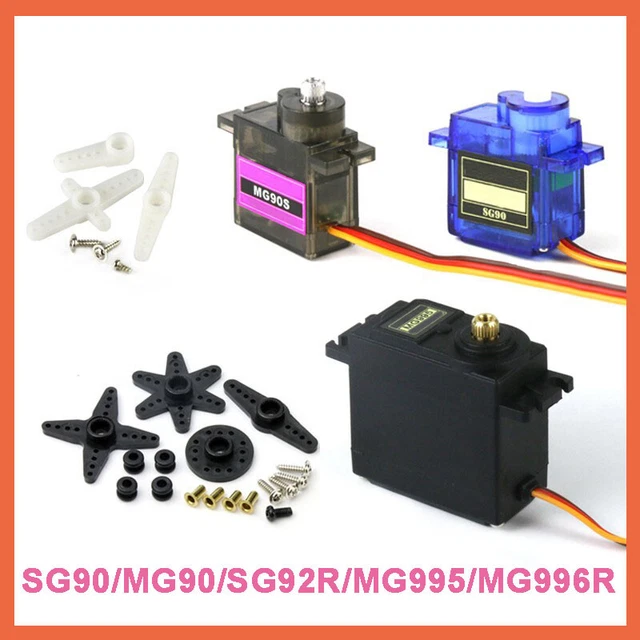 RC SERVO DIGITAL Metalll/Kunststoff Gear Micro Servo SG90/MG90/SG92R ...
