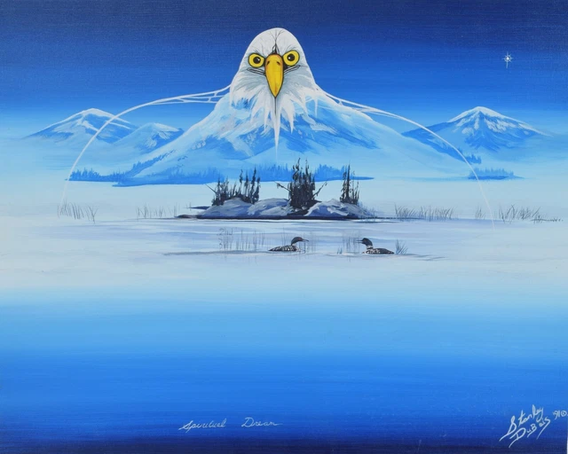 STANLEY DUBOIS ORIGINAL Oil Painting Canadian Native Artist ...