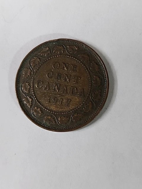1917 CANADA ONE 1 Cent George V Large Penny Coin $500.00 - PicClick CA
