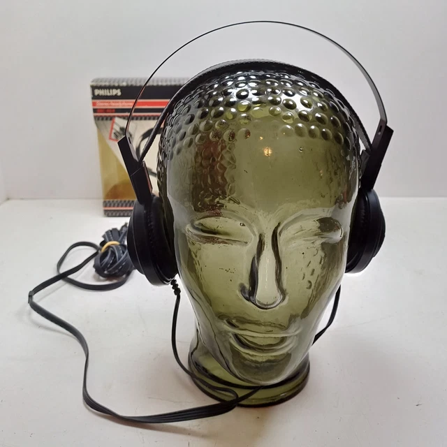 PHILIPS SBC 464 Stereo Headphone Vintage Boxed 4822 015 20068 Volume ...
