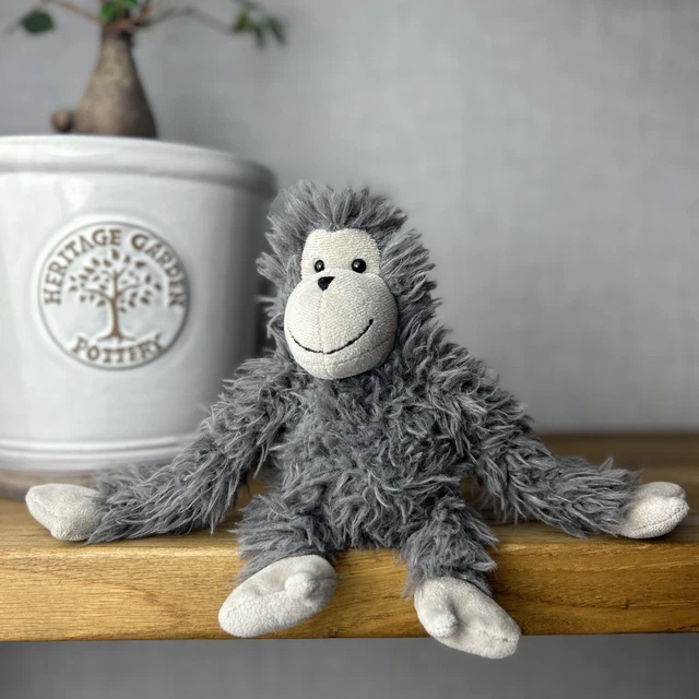 JELLYCAT BONBON GORILLA - Grey Small Fluffy Gorilla Soft Toy - Fluffy ...