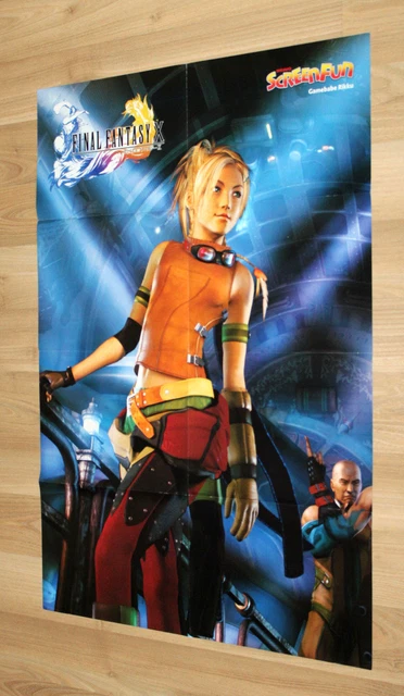 POSTER MOLTO RARO Final Fantasy X Rikku/GTA Vice City Map 55x80cm PS2 ...