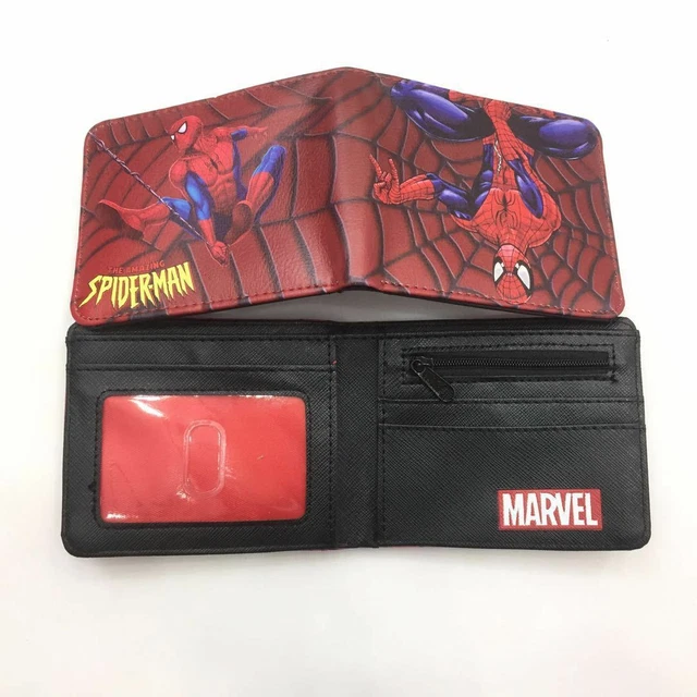 COMICS SPIDER-MAN BIFOLD Wallet Cosplay Venom Short Coin Wallets Purse ...