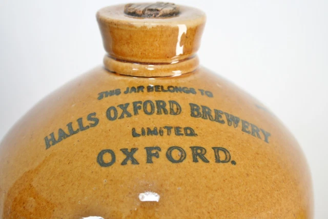 VINTAGE HALLS OXFORD BREWERY LIMITED, OXFORD - 2 Gallon Stoneware ...