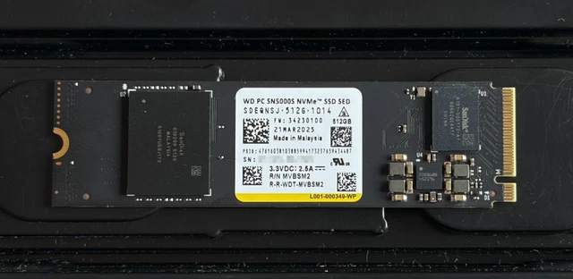 WESTERN DIGITAL WD PC SN5000S NVMe SSD 512GB 2280 SDEQNSJ-512G-1014 £39 ...