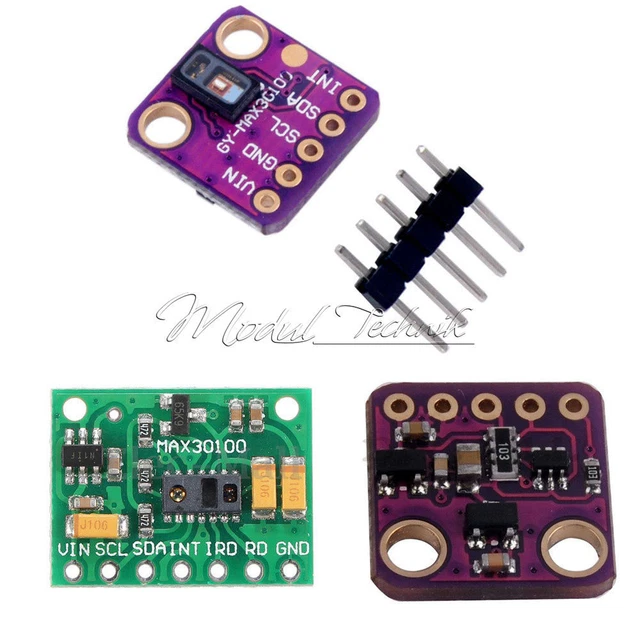 MAX30102/MAX30100 HEART RATE Breakout Sensor Blood Oxygen Transducer ...