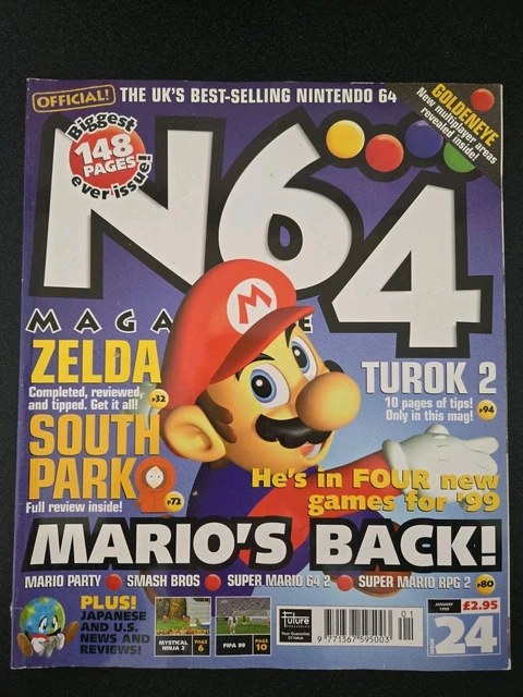 N64 MAGAZINE JANUARY 1999 Issue 24, Legendary UK Nintendo Magazine £11. ...