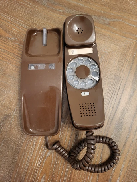 VINTAGE 1970S WESTERN Electric Trimline Rotary Telephone - Brown, Prop ...