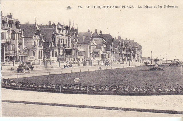 CPA LE TOUQUET Paris Plage La Digue Et Les Pelouses EUR 2,00 - PicClick IT