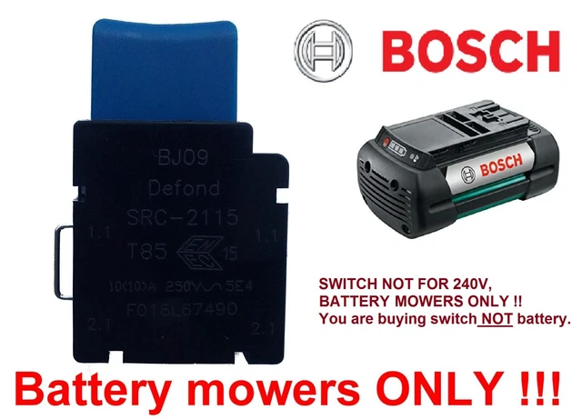 GENUINE BOSCH ROTAK Ergoflex Lawnmower On off switch F016104163 £6.00 ...