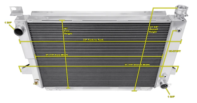 ADVANCED CHAMPION 3 Row All Aluminum Radiator for 1996 Ford F-100 V6 ...