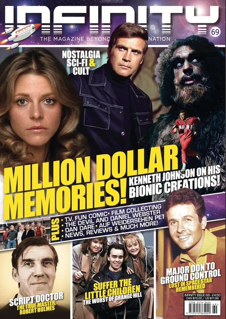 INFINITY 69 MAGAZINE New Issue Six Million Dollar Man Kenneth Johnson £ ...