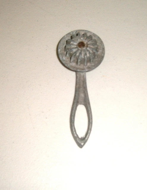 VINTAGE PASTRY PIE Crust Crimper Edge Cutter Wheel Aluminum Kitchen ...