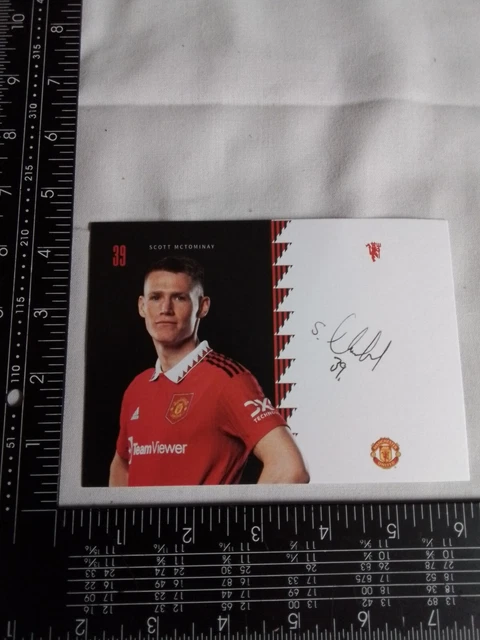MANCHESTER UNITED FC 2022 2023 Signed Official Club Card Scott ...