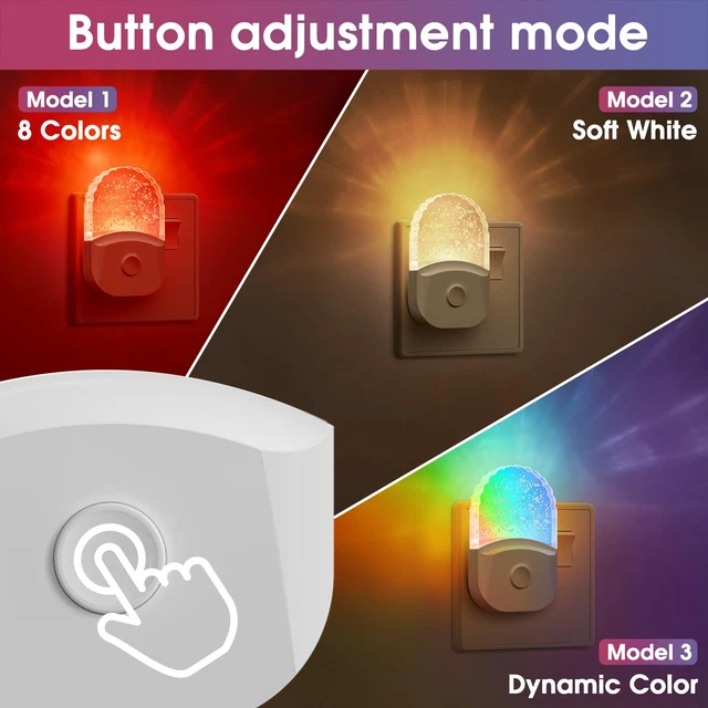 BRIIGNITE PLUG IN Night Light RGB Night Light Plug in Wall with Dusk ...