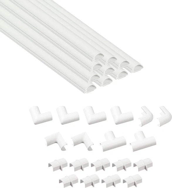 D-LINE MICRO+ CABLE Trunking 4-Meter Pack, Half Round Cable Cover ...