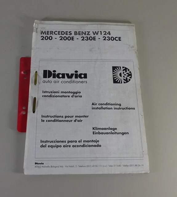 EINBAUANLEITUNG DIAVIA KLIMAANLAGEN für Mercedes W124 200-230CE Stand ...