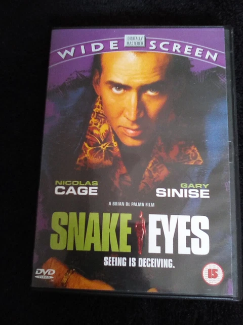 SNAKE EYES DVD Wide Screen Digitally mastered Nicholas Cage Brian De ...