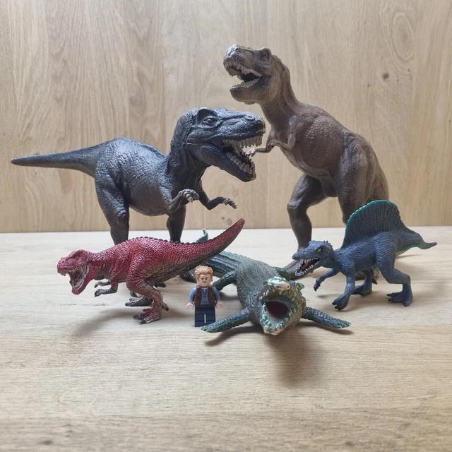 SCHLEICH AAA DINOSAUR Bundle Tyrannosaurus Rex Crocodile Spinosaurus £ ...